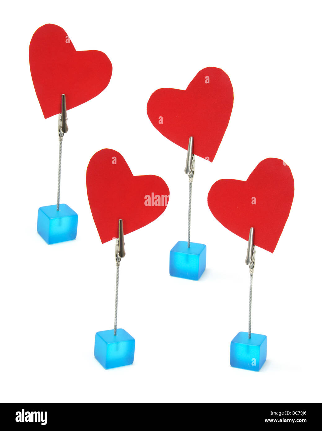 Heart Memo Clips Stock Photo - Alamy