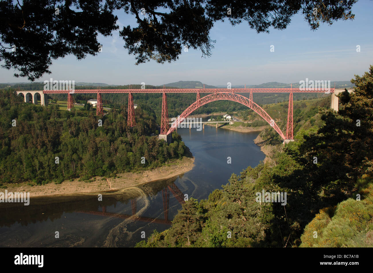 Viaduc de Garabit built by Gustave Eiffel in 1884 crossing the gorge of ...