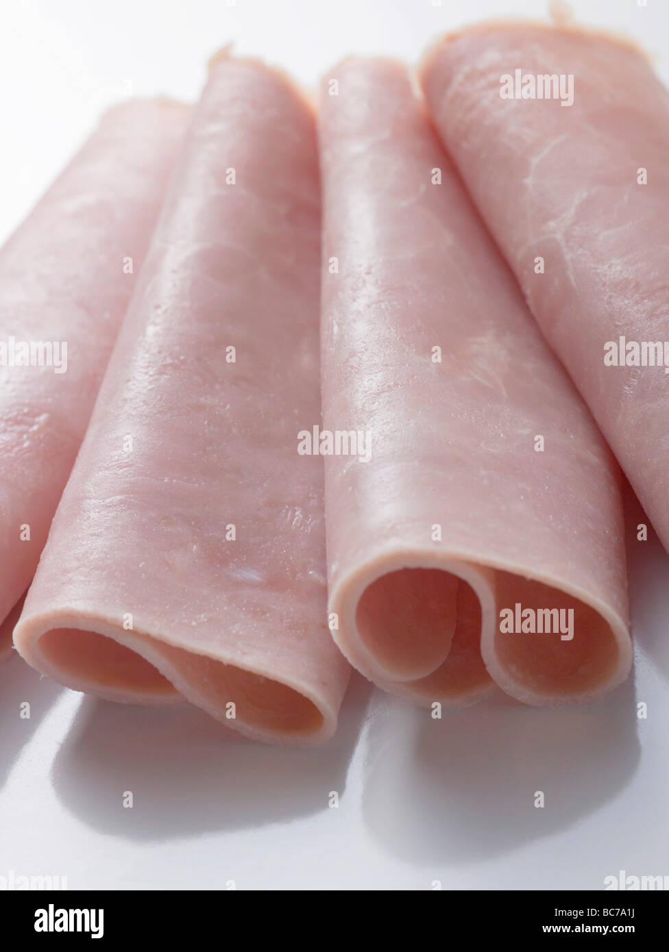 Rolls of ham (detail Stock Photo - Alamy