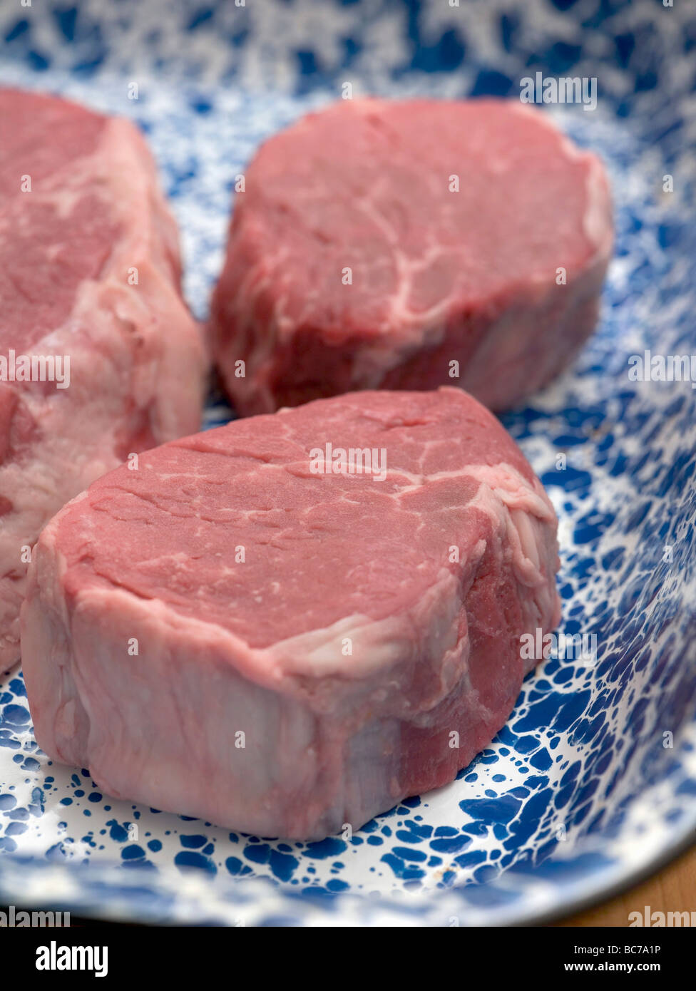 Fresh beef medallions Stock Photo - Alamy