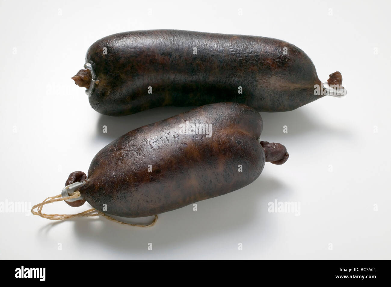 Two black puddings Stock Photo - Alamy