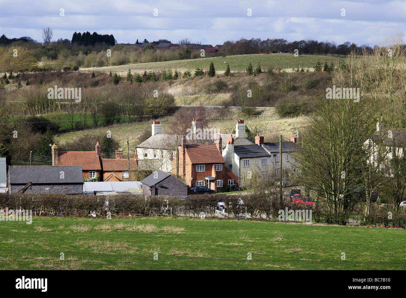 village with houses in countryside Stock Photo - Alamy