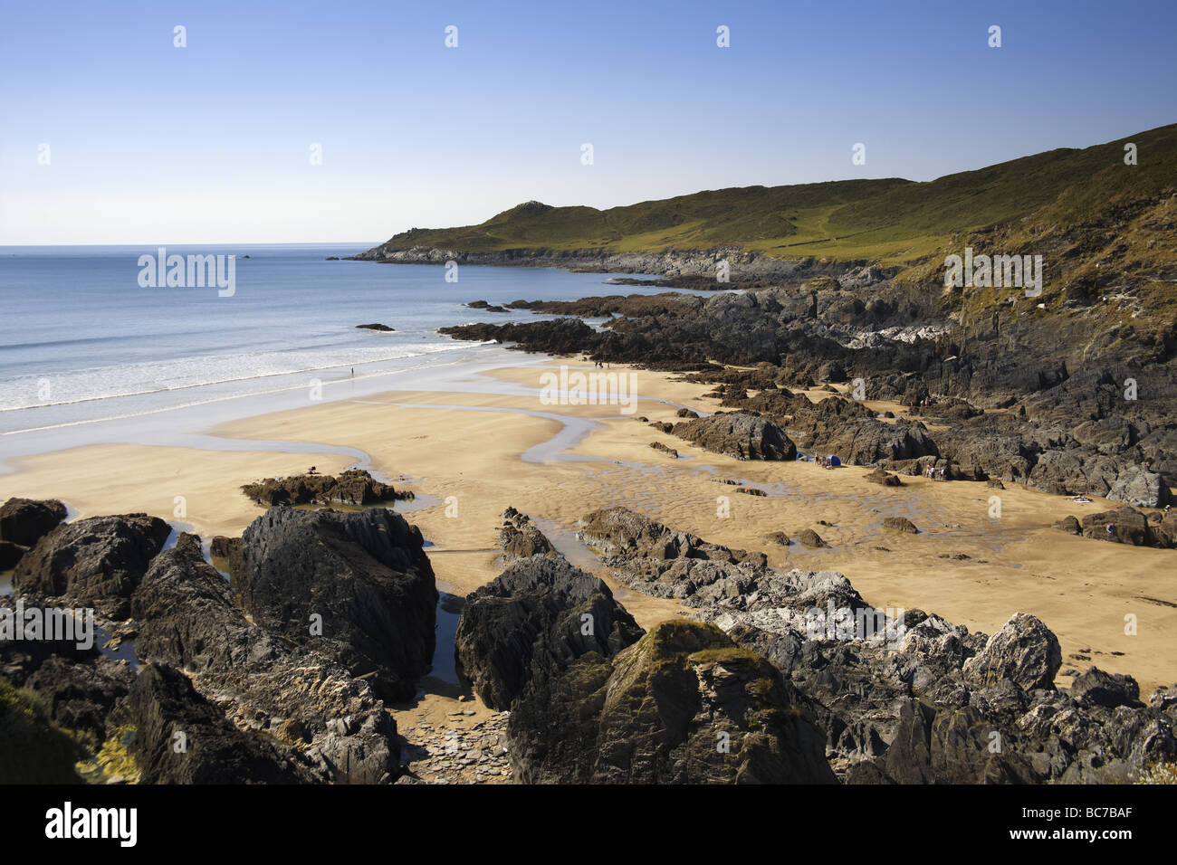 devon coast woolacombe england uk coast coastal Stock Photo - Alamy