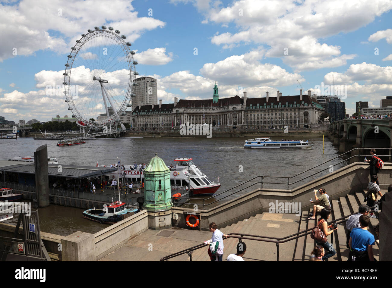 The London Eye by the River Thames Stock Photo - Alamy