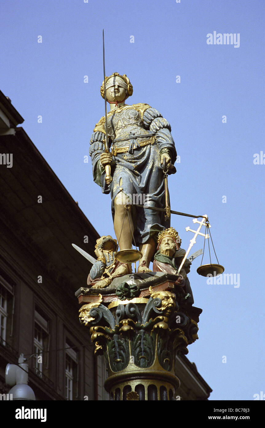 The Gerechtigkeitsbrunnen ("Fountain of Justice") is a 16th-century ...