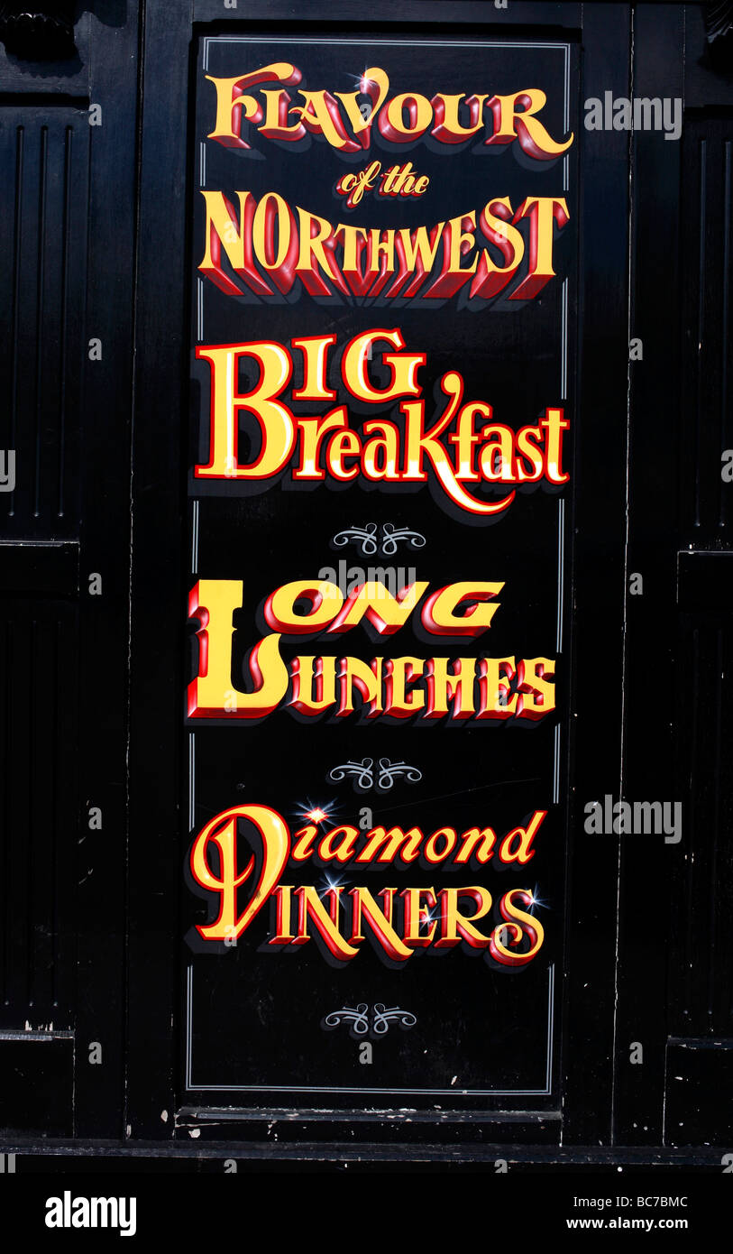 Market House Restaurant Advertisement Donegal Ireland Stock Photo - Alamy