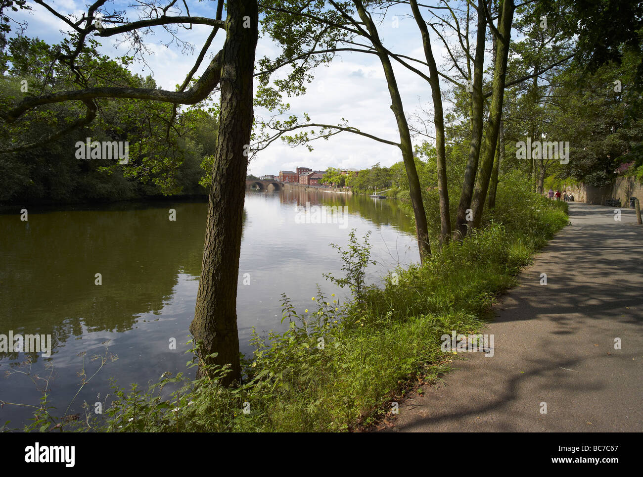 worcester city the river severn worcestershire the midlands england uk ...