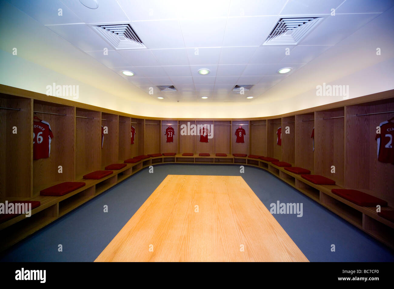 Arsenal changing room Stock Photo - Alamy