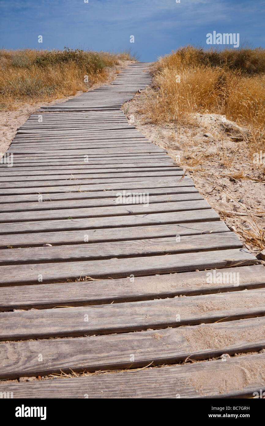 Wood path at the beach Denia Alicante Spain Stock Photo - Alamy