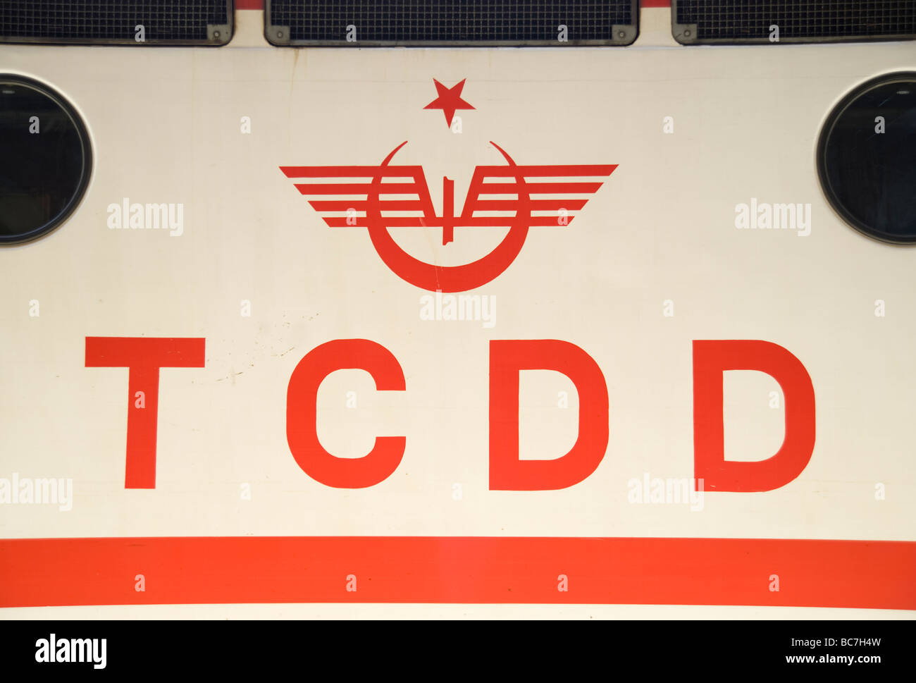 A Turkish train TCDD logo on a train Stock Photo - Alamy