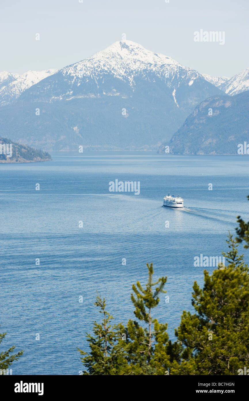 Howe Sound scenery on the sea to sky highway near Vancouver British Columbia Canada Stock Photo ...