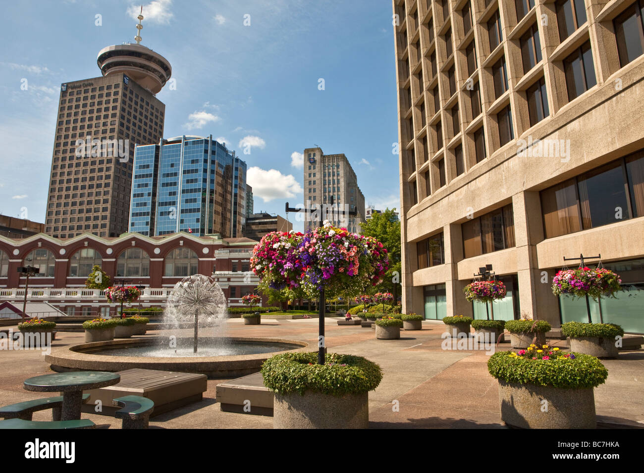 Harbour Centre and Central Vancouver British Columbia Canada Stock ...
