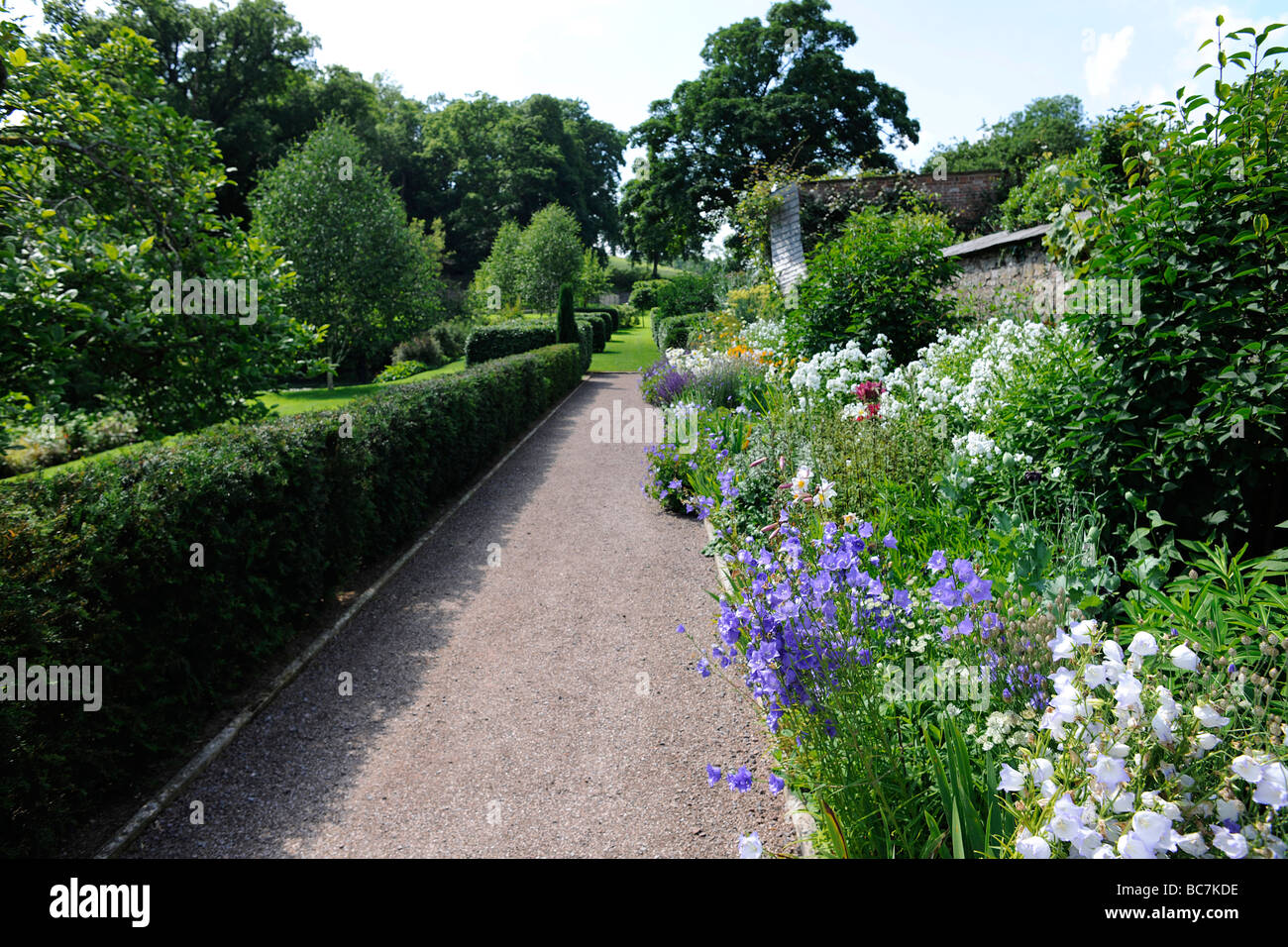 Landscaped English garden in Holcombe Court, Devon, UK Stock Photo - Alamy