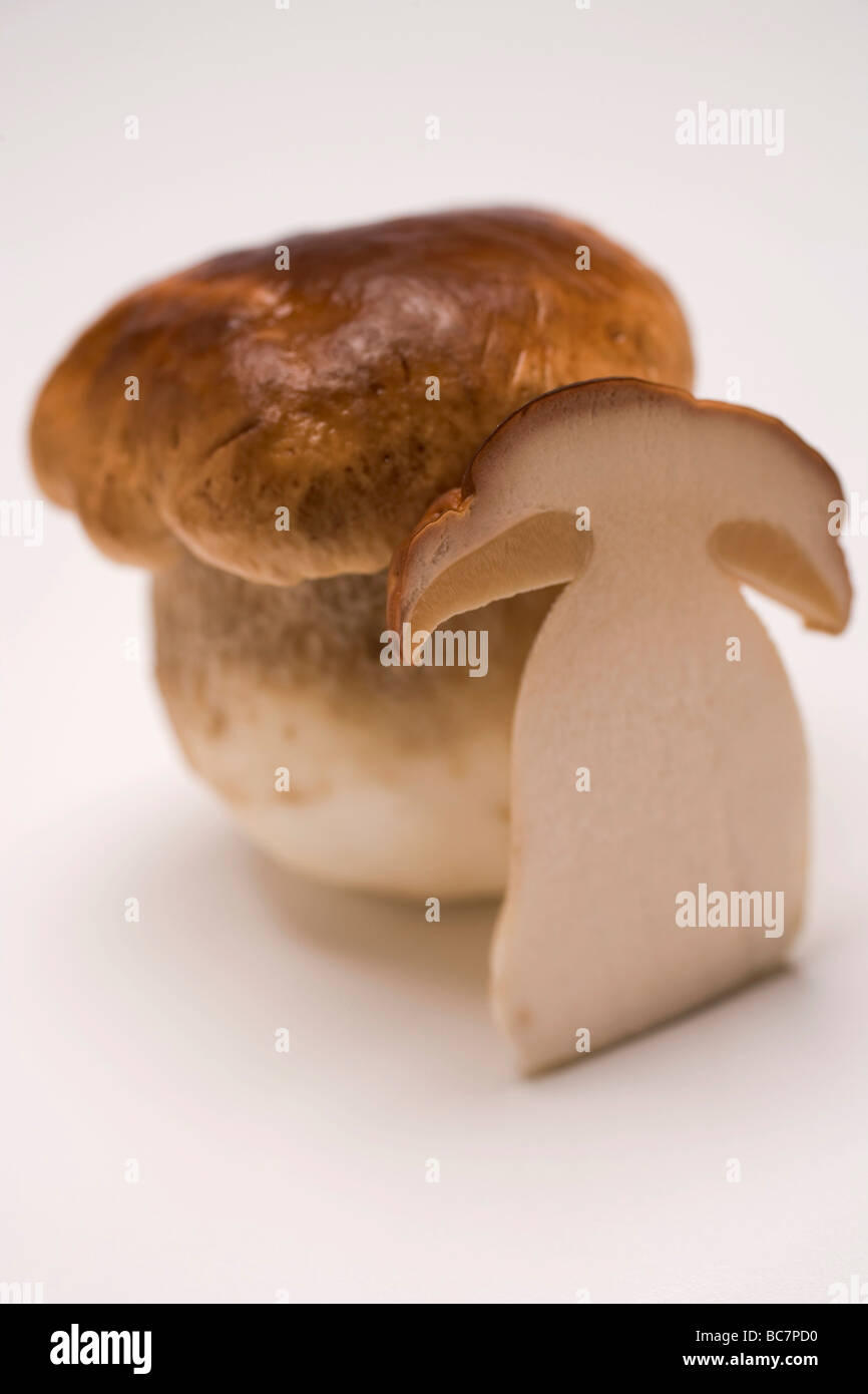 Whole cep and slice of cep Stock Photo - Alamy