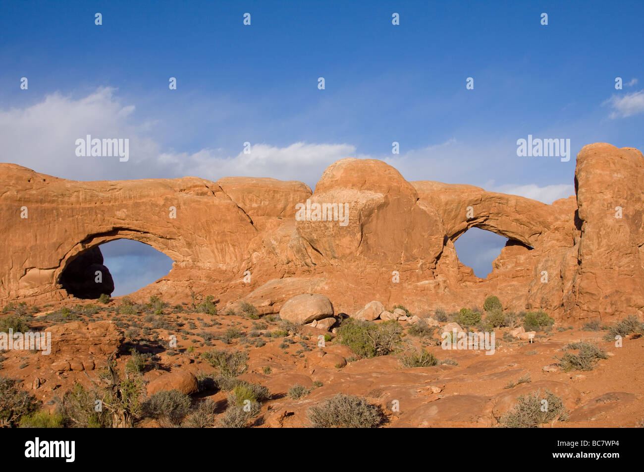 North and south windows, Window Section, Arches National Park, Utah ...