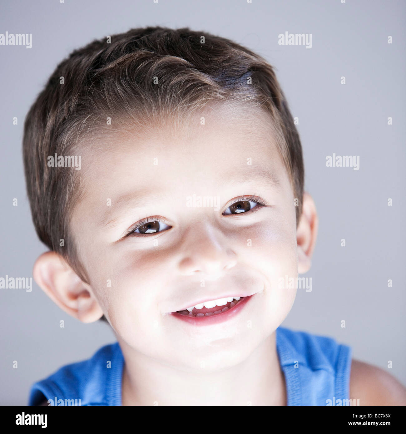 charming and expressive child portrait studio isolated background Stock ...