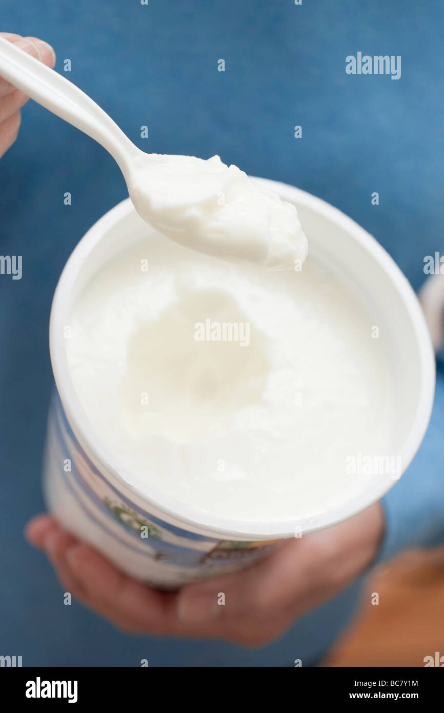 Yoghurt pot overhead hi-res stock photography and images - Alamy