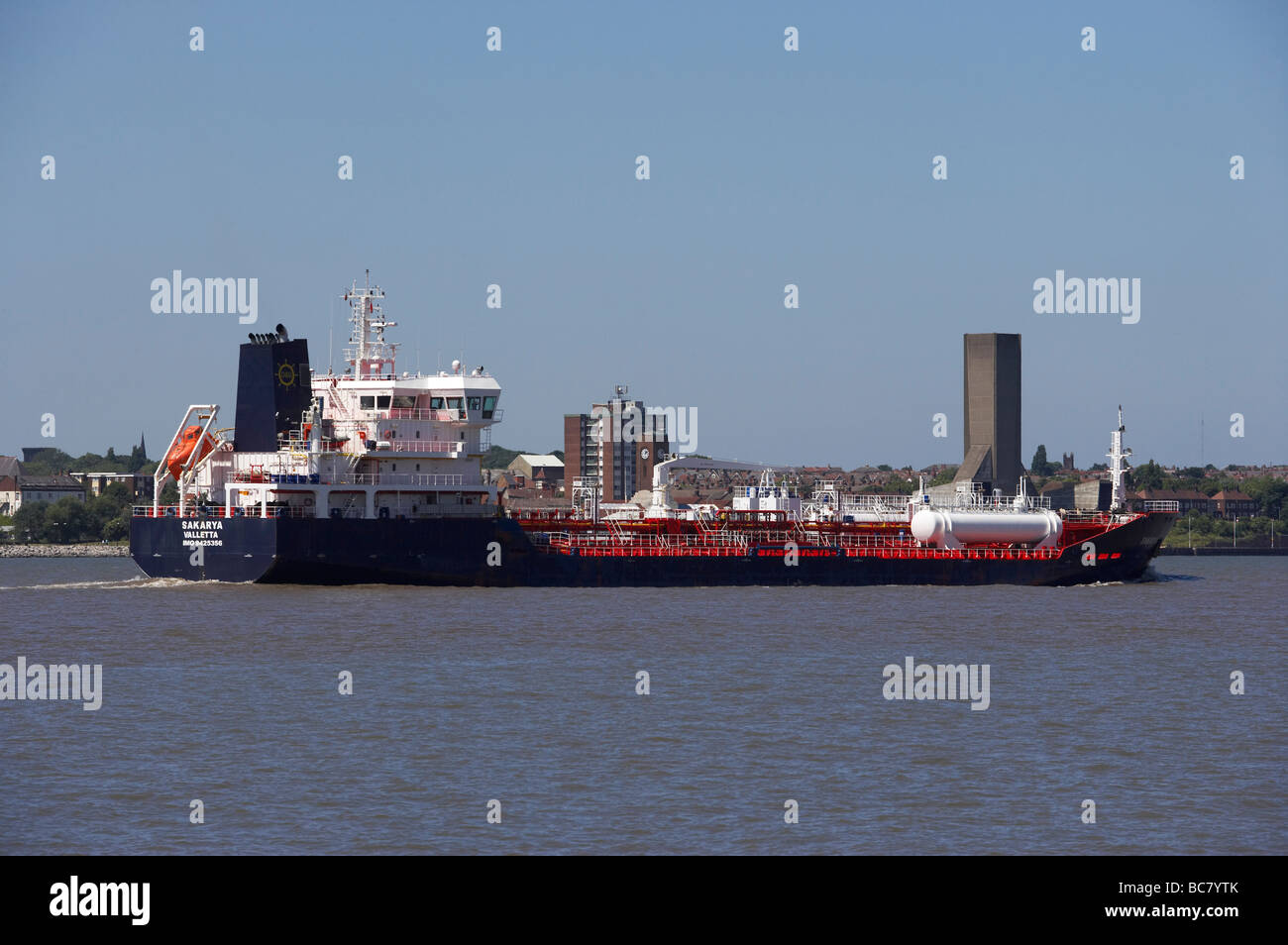 Vessel on the River Mersey Stock Photo - Alamy