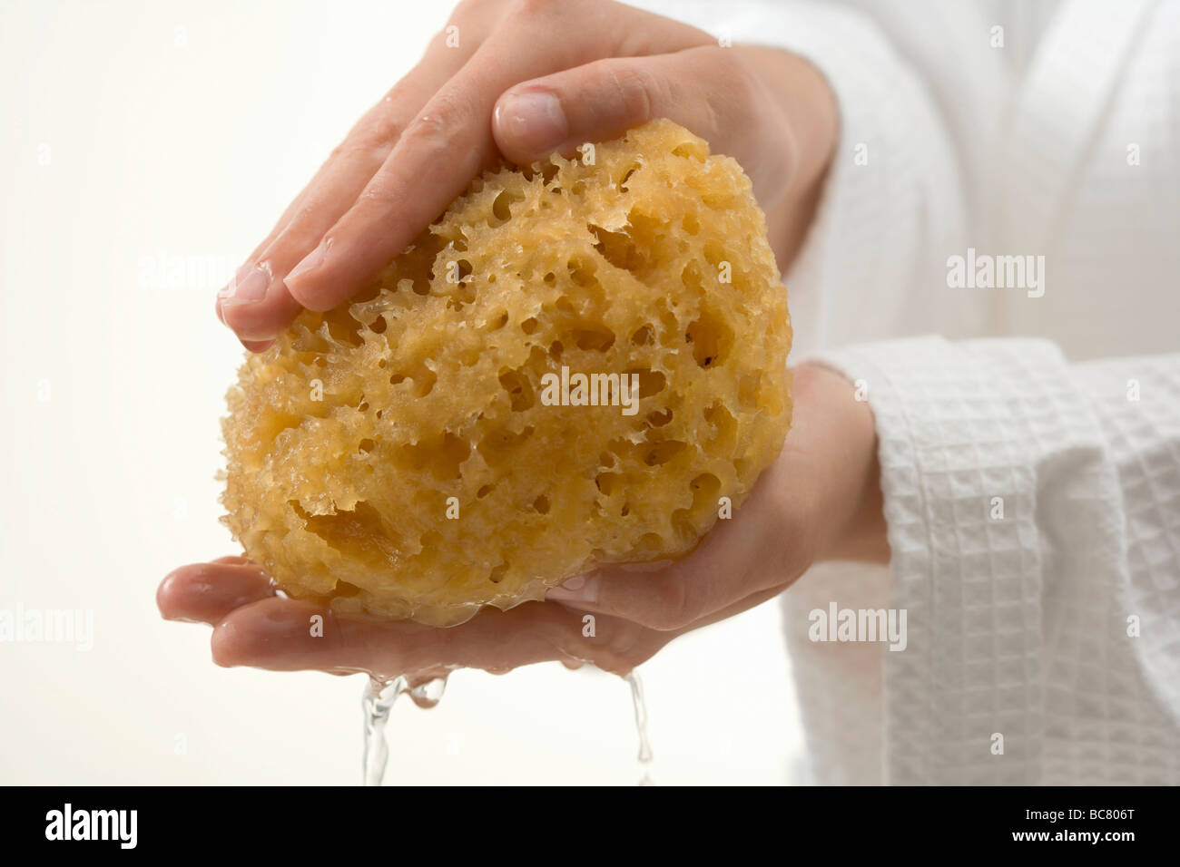 Squeezing wet sponge hi-res stock photography and images - Alamy