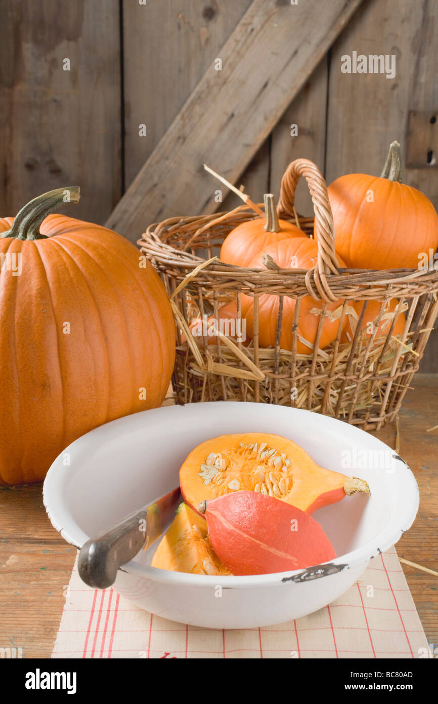 Rustic pumpkin still life Stock Photo - Alamy