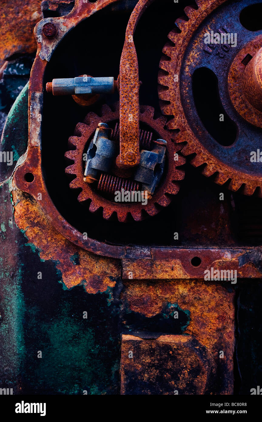 Corroded engine left abandoned at Dungeness England UK Stock Photo - Alamy
