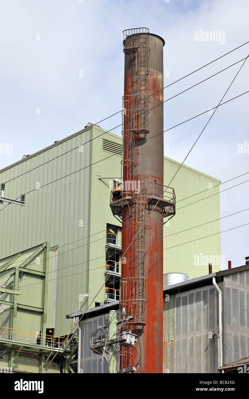 Extractor chimney of a sugar mill vents stands idle Stock Photo - Alamy