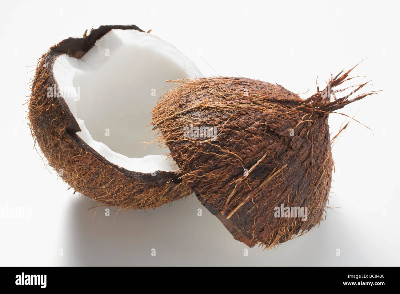 Coconut, halved Stock Photo - Alamy