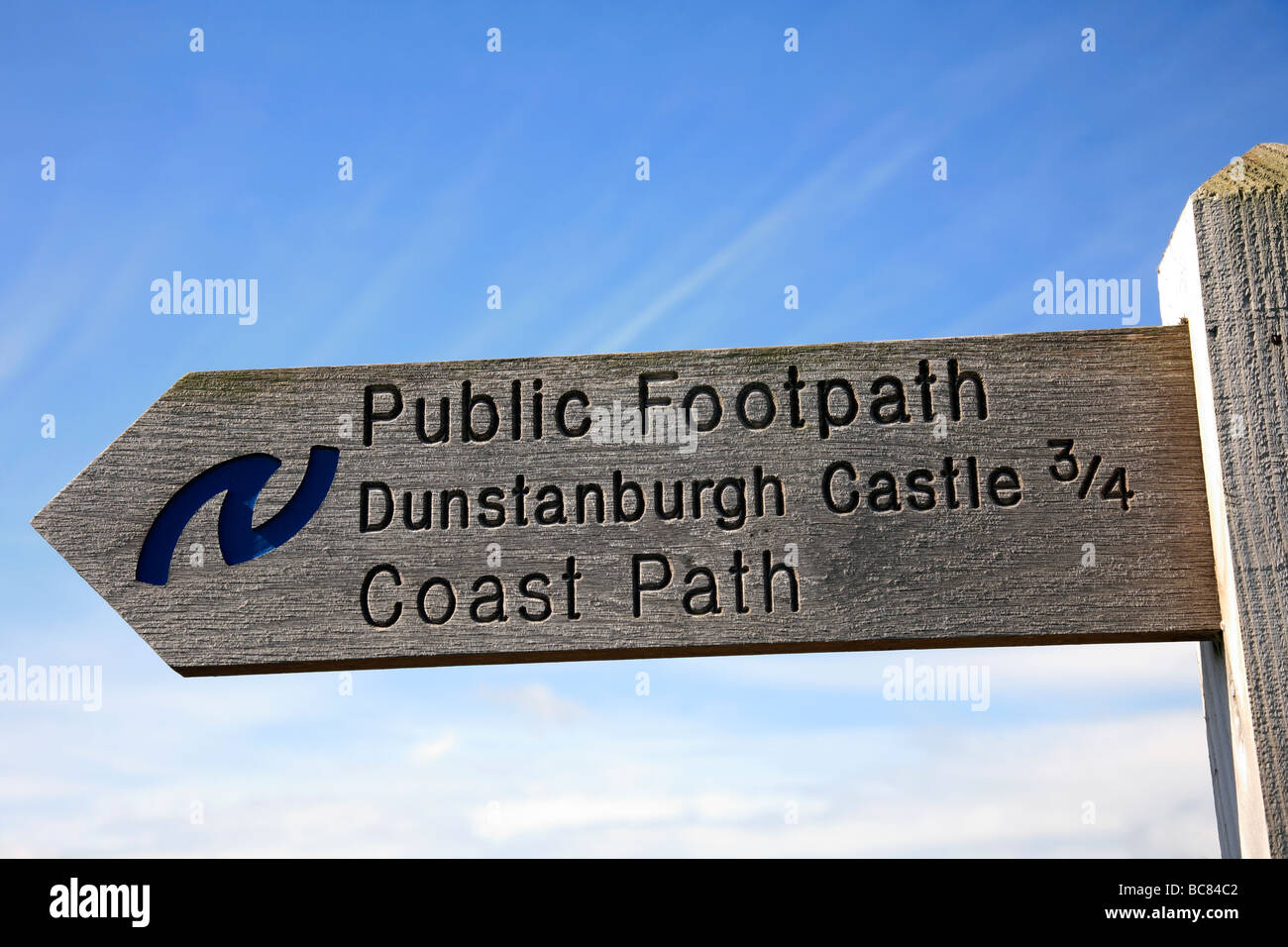 Northumbria Coastal Path Walking Sign North Northumberland Coastal Area ...