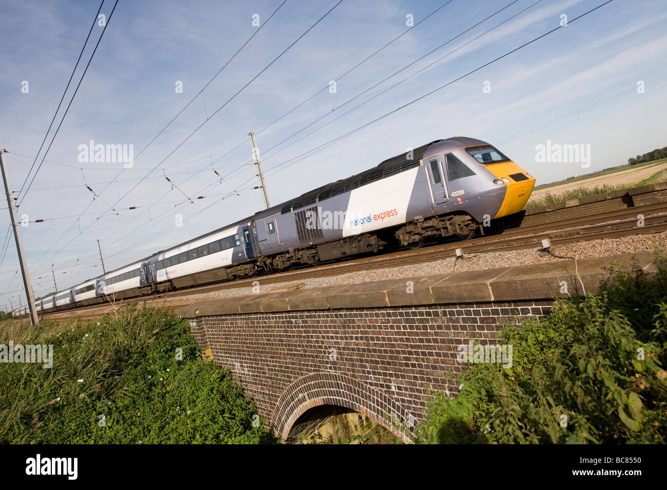 National Express 125 high speed train travelling through the english ...