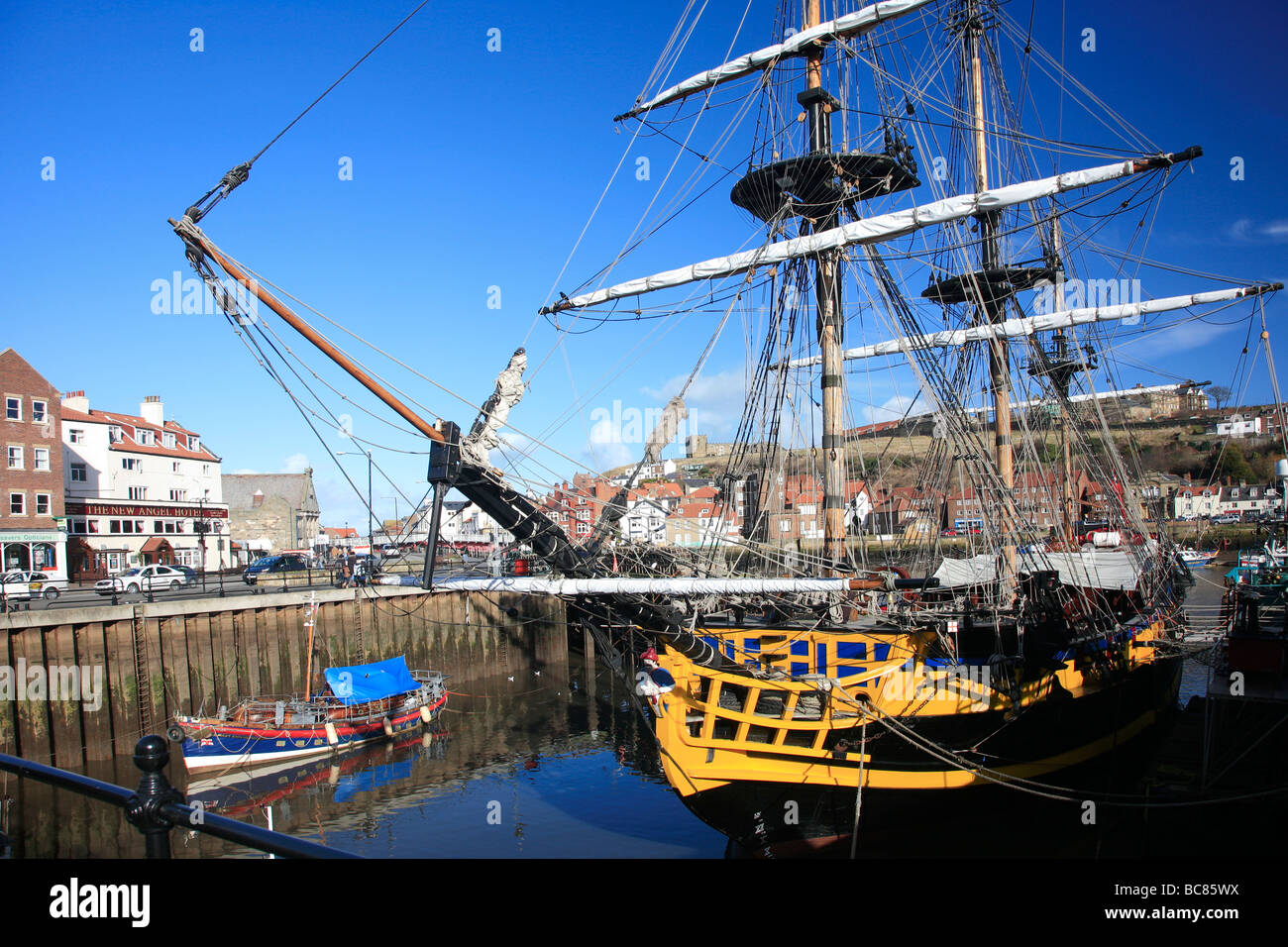 The Grand Turk Whitby Harbour North Yorkshire County England UK Stock ...