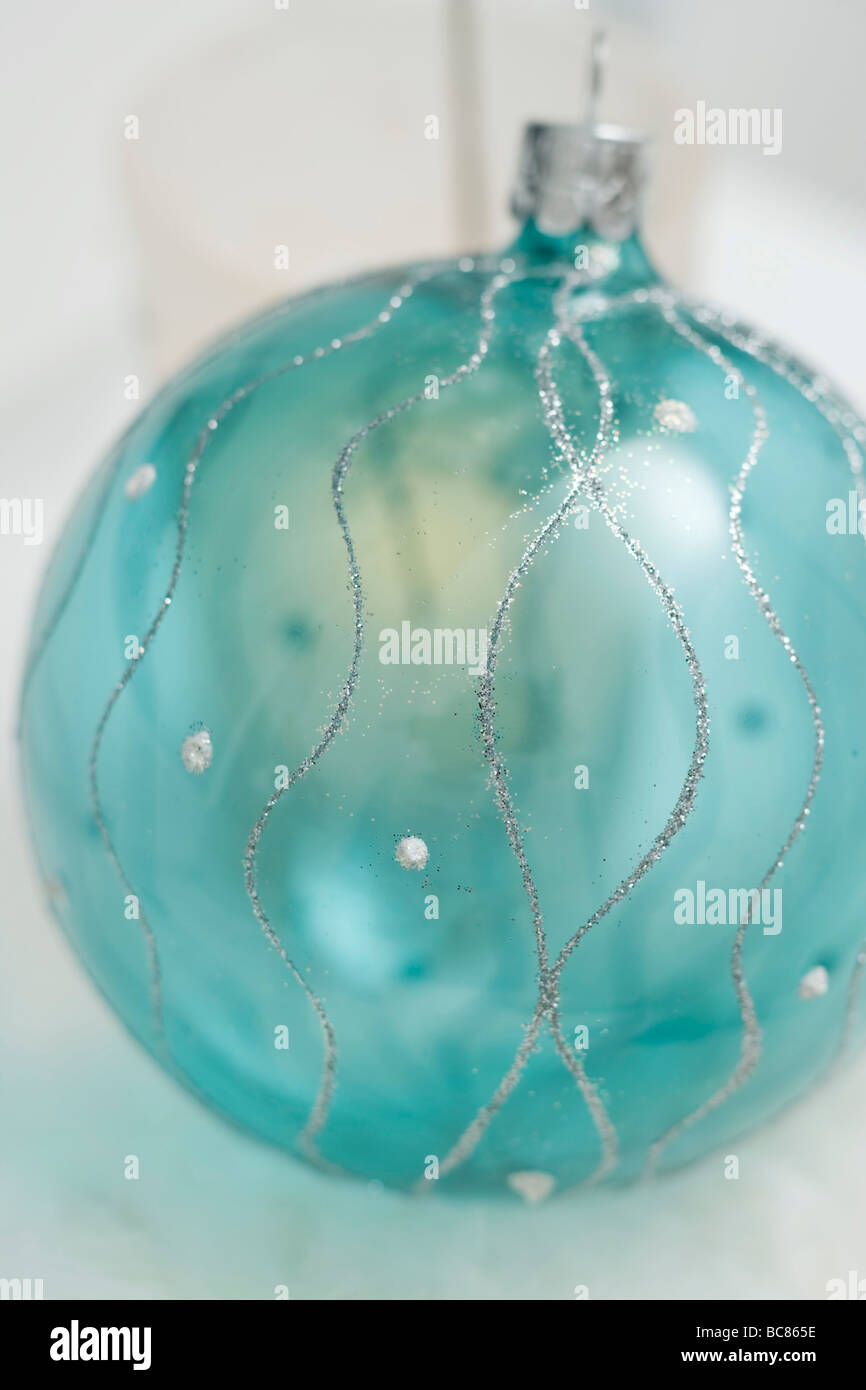 Pale blue christmas tree bauble hi-res stock photography and images - Alamy