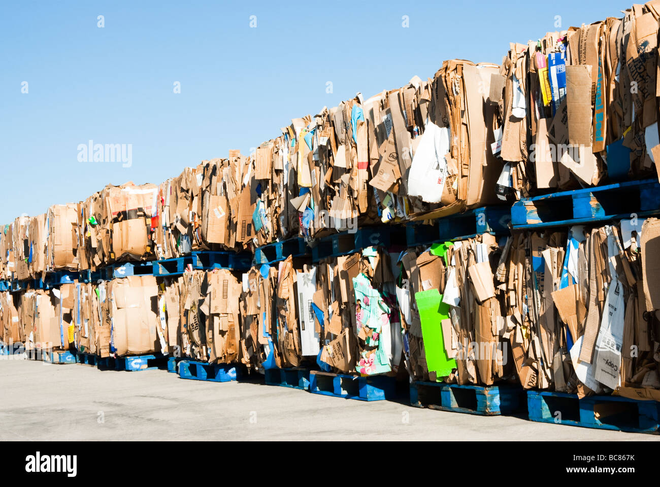 compacted cardboard ready for recycling Stock Photo - Alamy