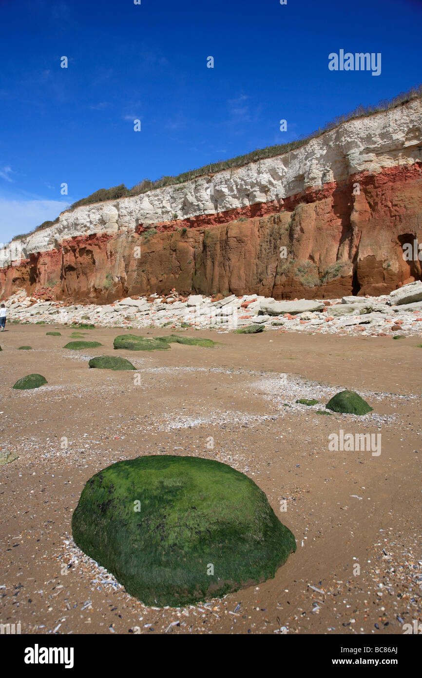 Landscape Chalk and Brownstone Cliffs Hunstanton Beach North Norfolk ...