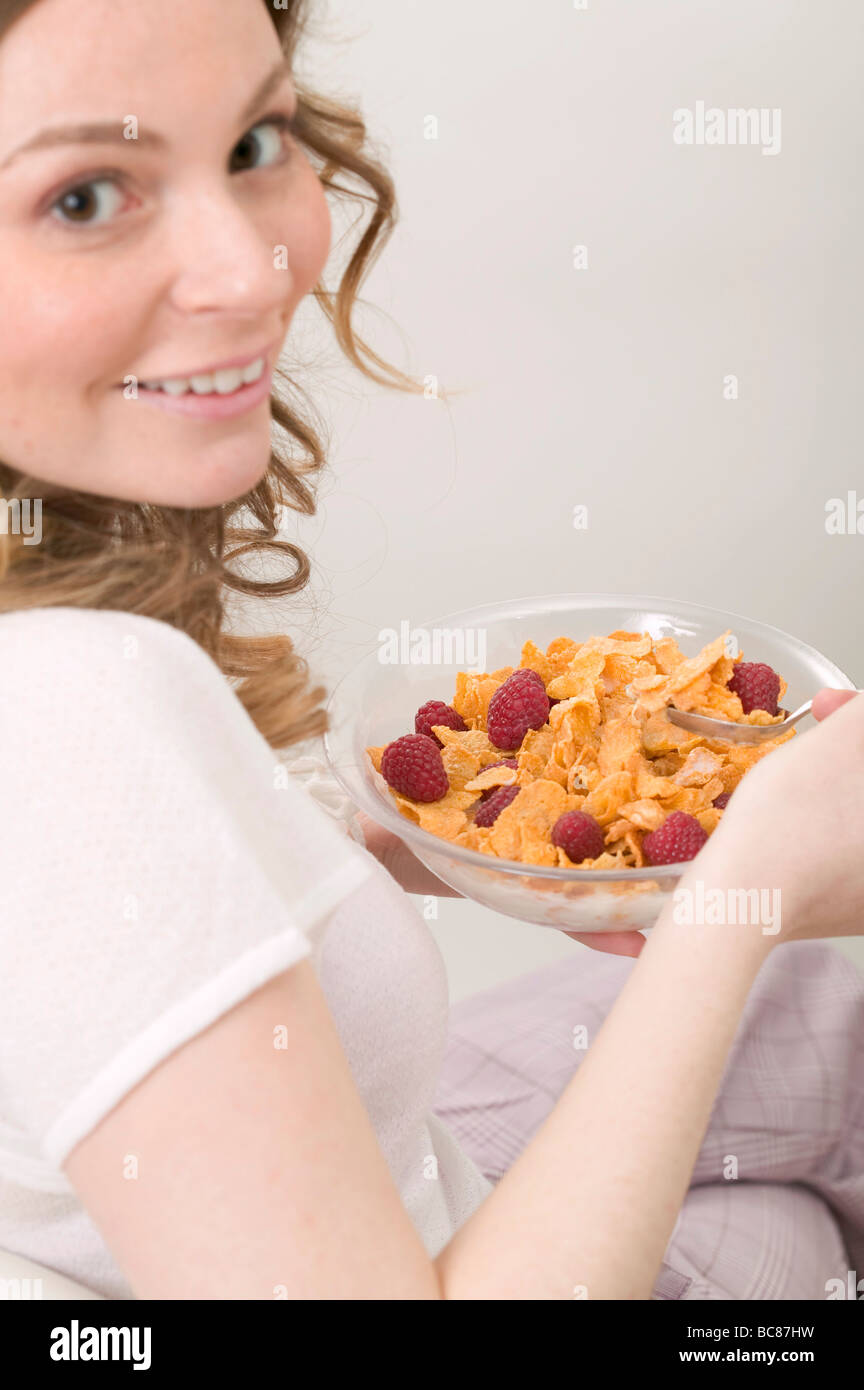 Old person eating cornflakes hi-res stock photography and images - Alamy