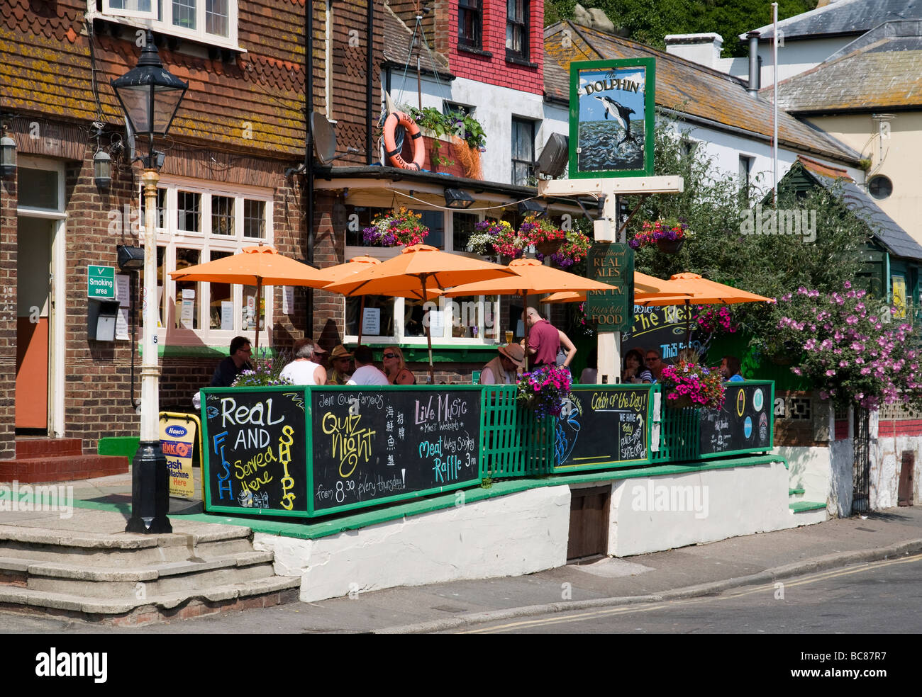 The Dolphin pub in Hastings Old Town, England Stock Photo - Alamy