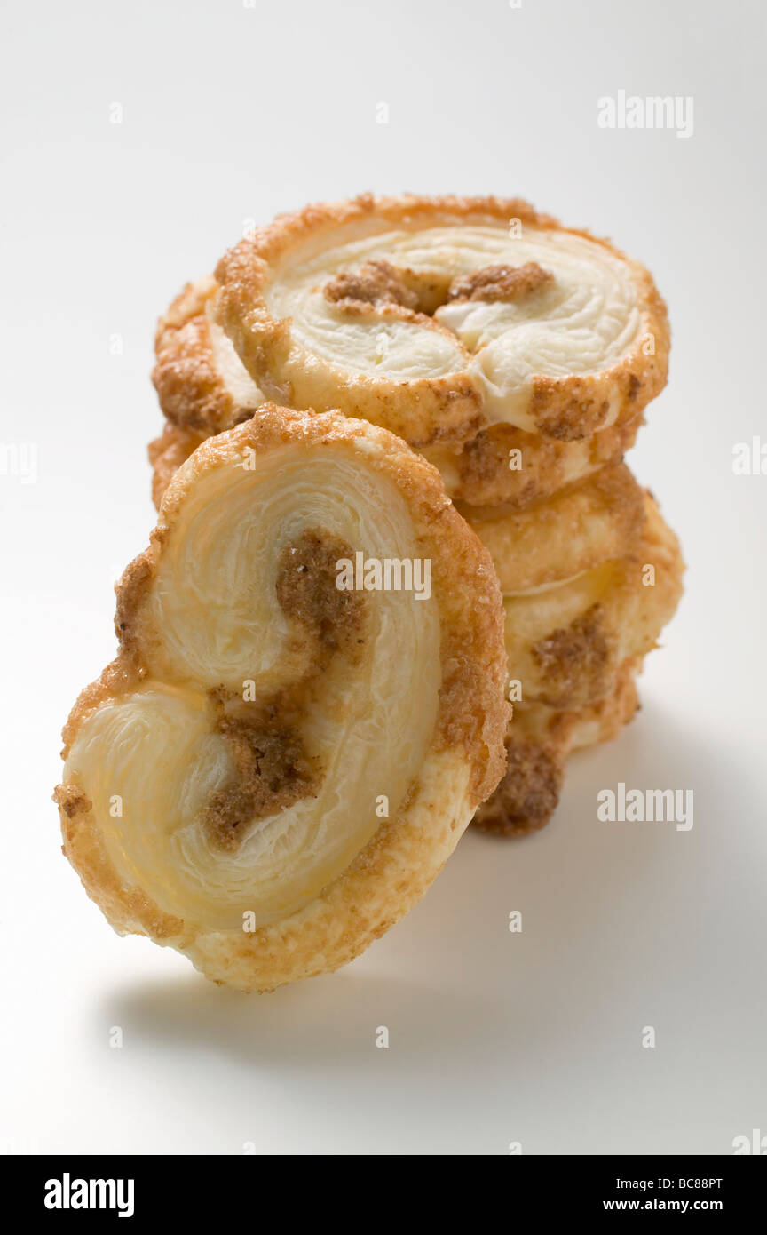 Several palmiers (puff pastry biscuits Stock Photo - Alamy