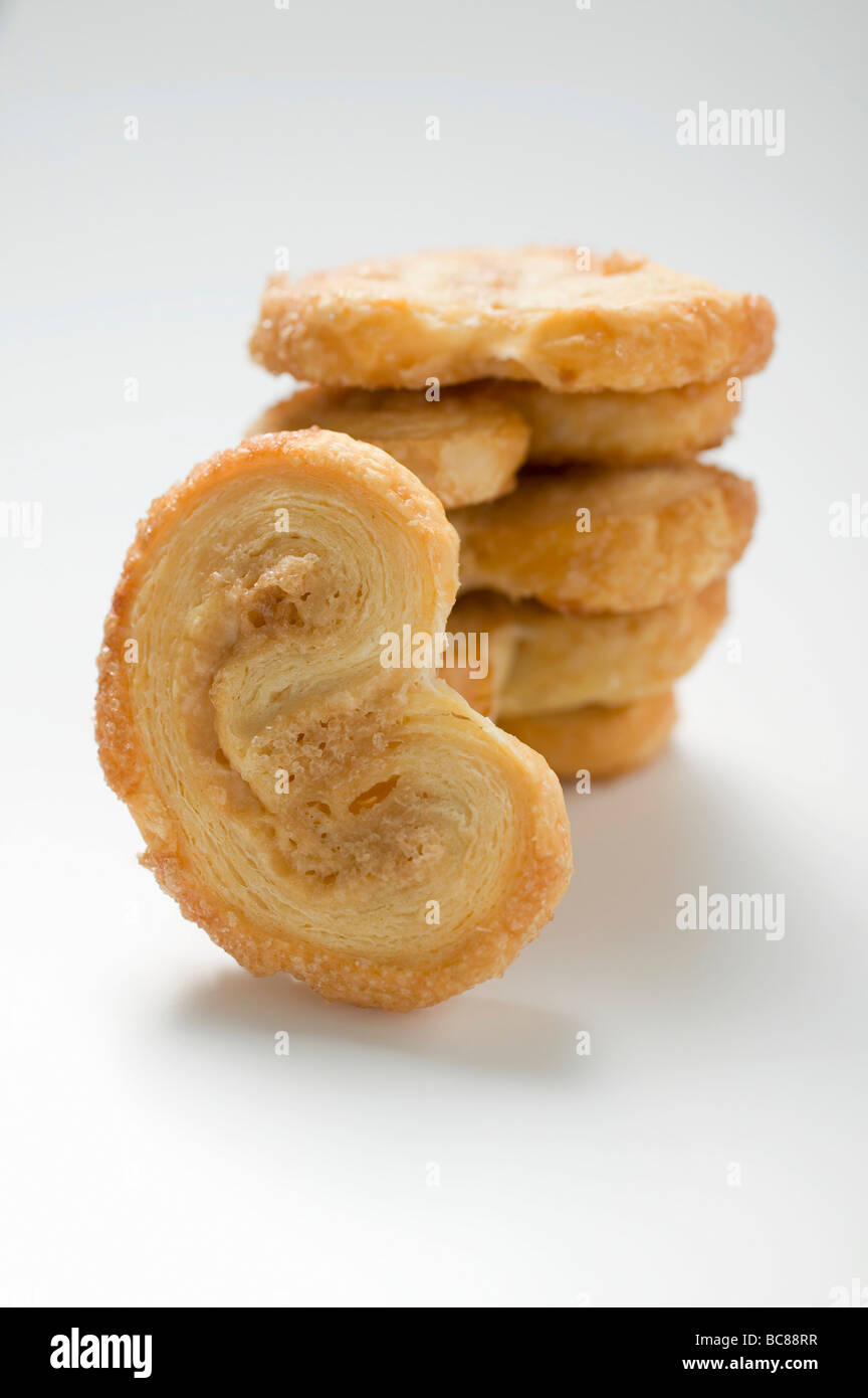 Several palmiers (puff pastry biscuits Stock Photo - Alamy