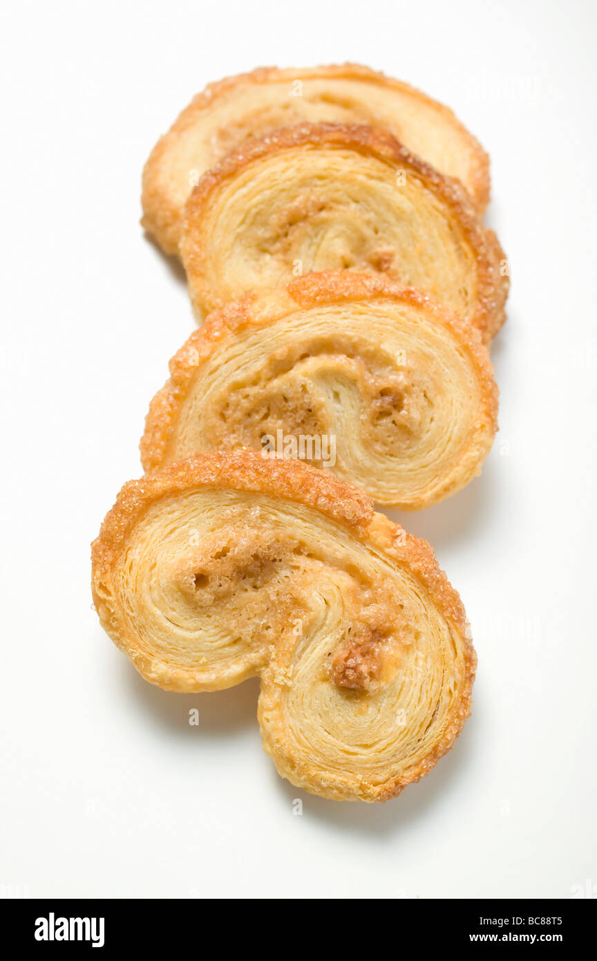 Several palmiers (puff pastry biscuits Stock Photo - Alamy