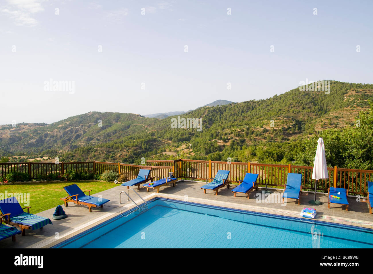 Cyprus Lysos the swimming poll at Paradisos Hills Hotel Stock Photo - Alamy