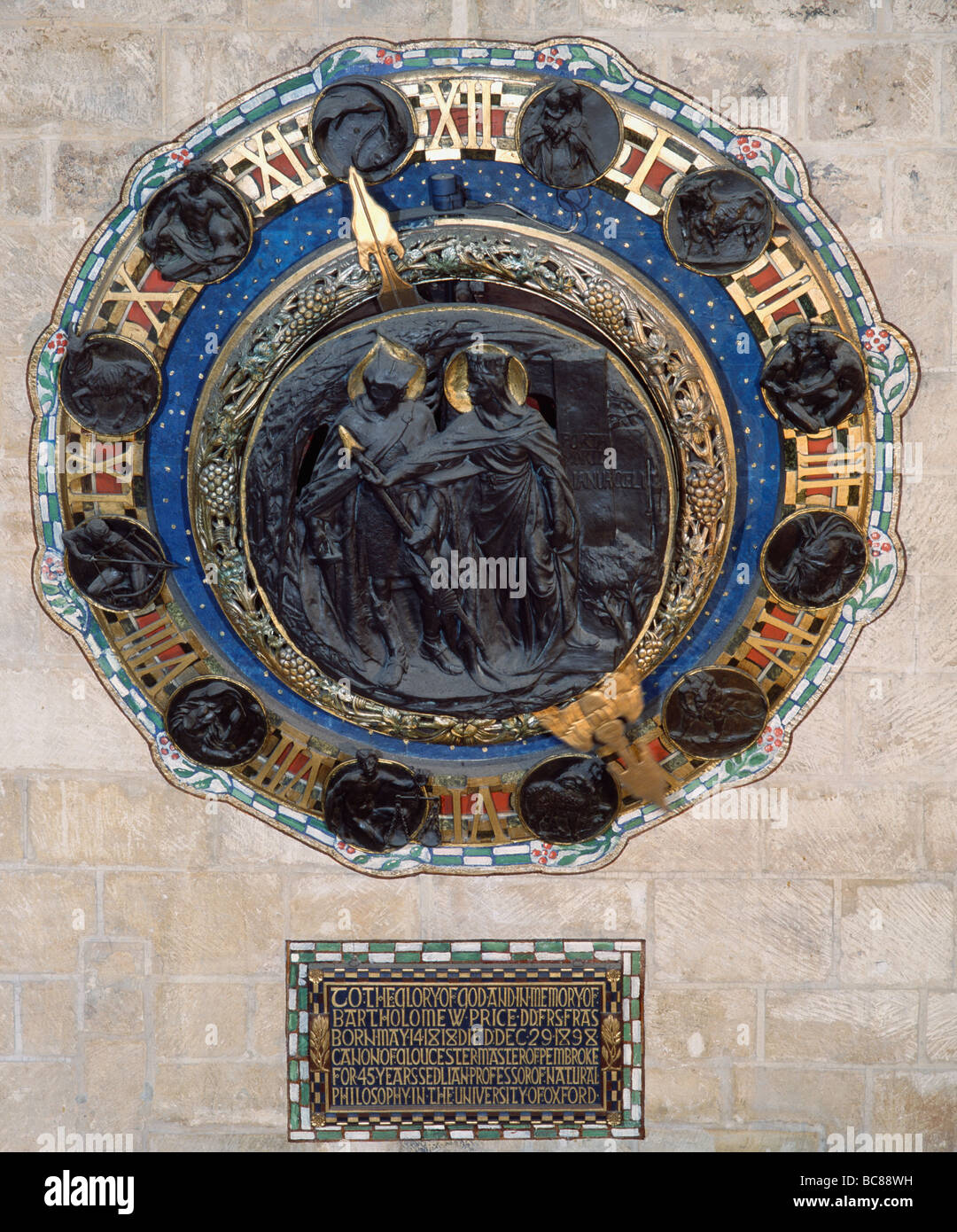 Gloucester Cathedral Clock With Zodiac Stock Photo - Alamy