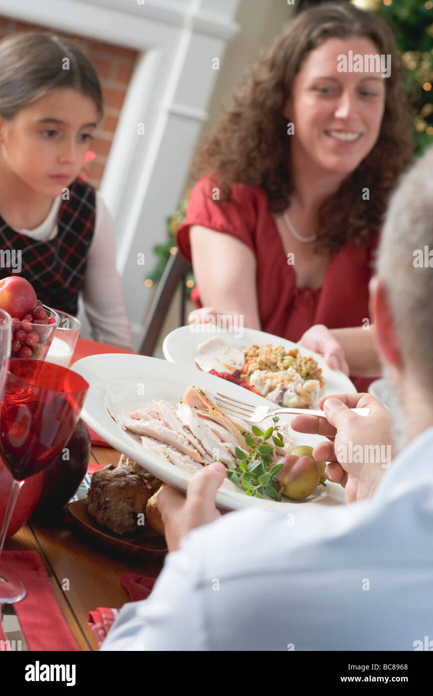 Family eating Christmas dinner (USA Stock Photo - Alamy