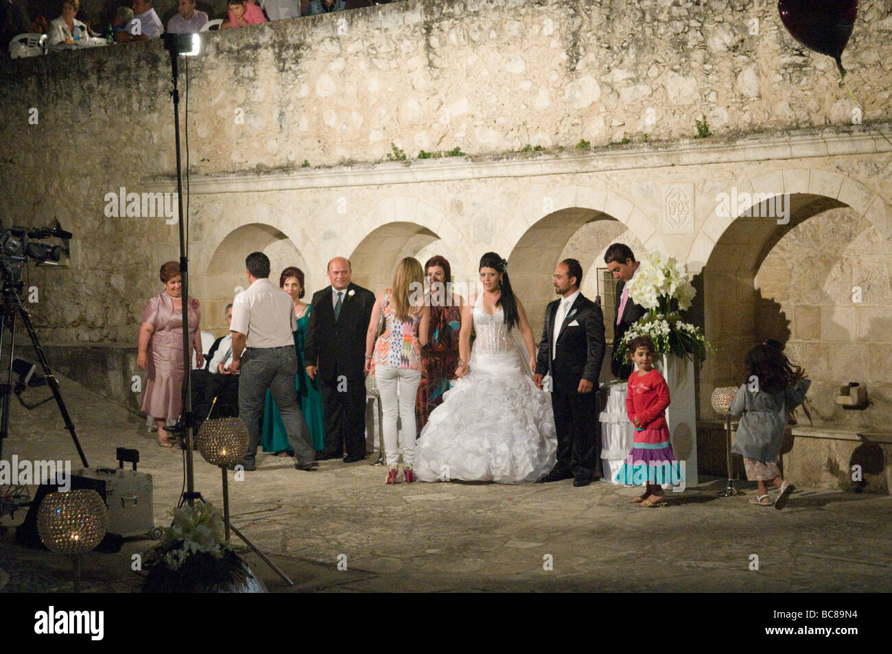 Cyprus Lysos A typical Cypriot Greek wedding in the town square Stock ...