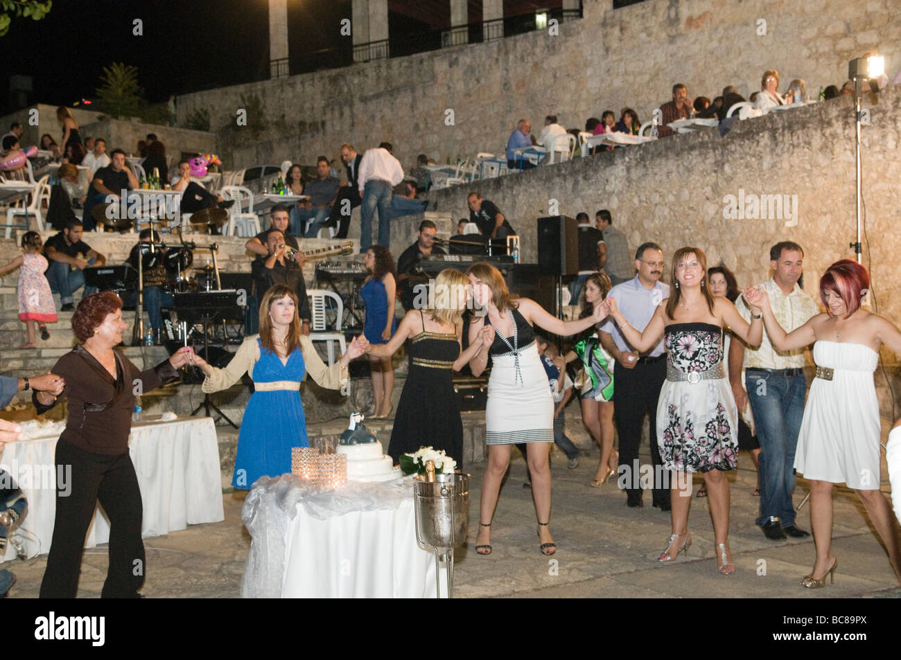 Cyprus Lysos A typical Cypriot Greek wedding in the town square Stock ...