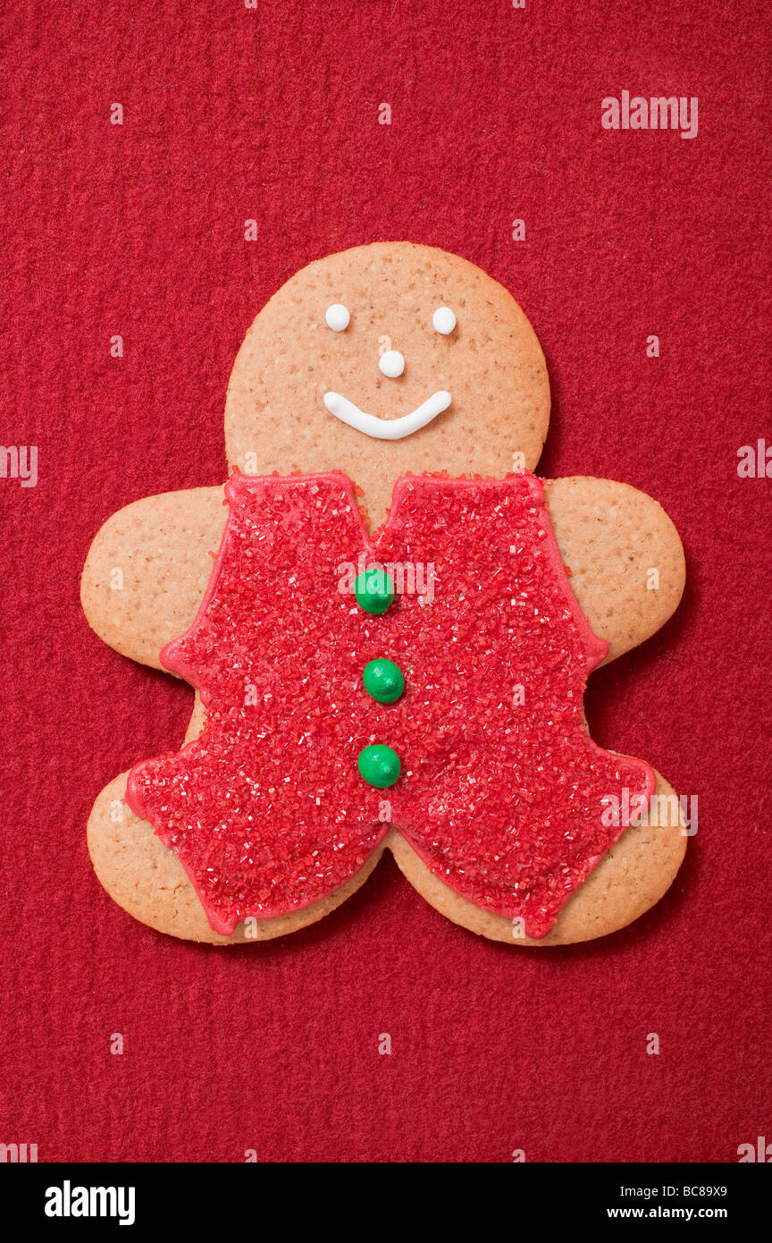 Gingerbread man with red sugar clothing Stock Photo - Alamy