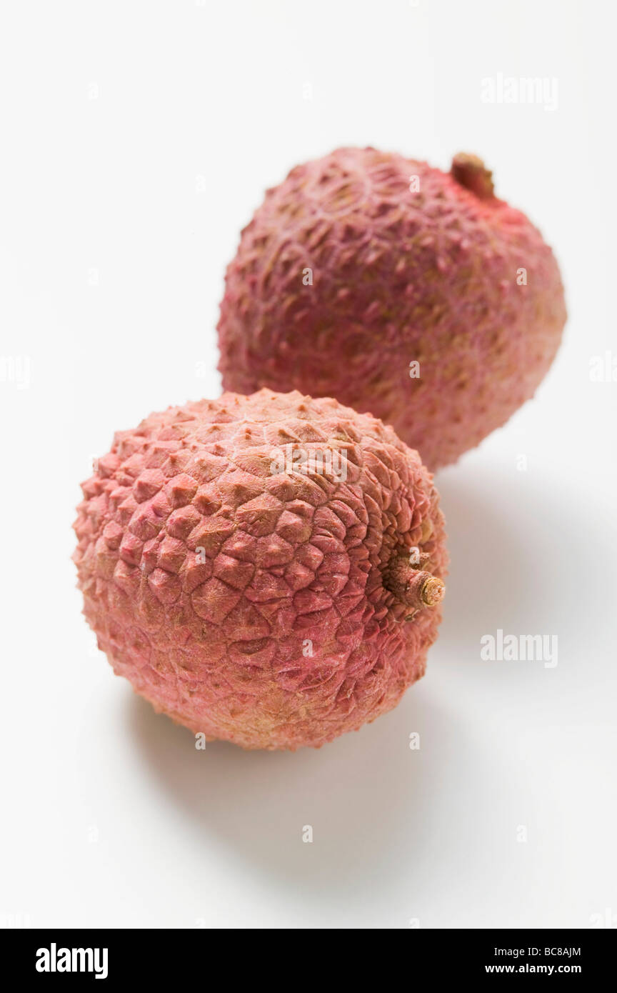 Two lychees Stock Photo - Alamy