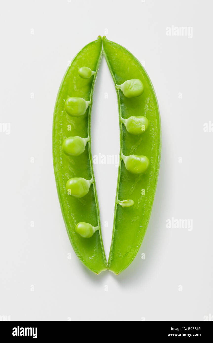 Pea pod, opened Stock Photo - Alamy