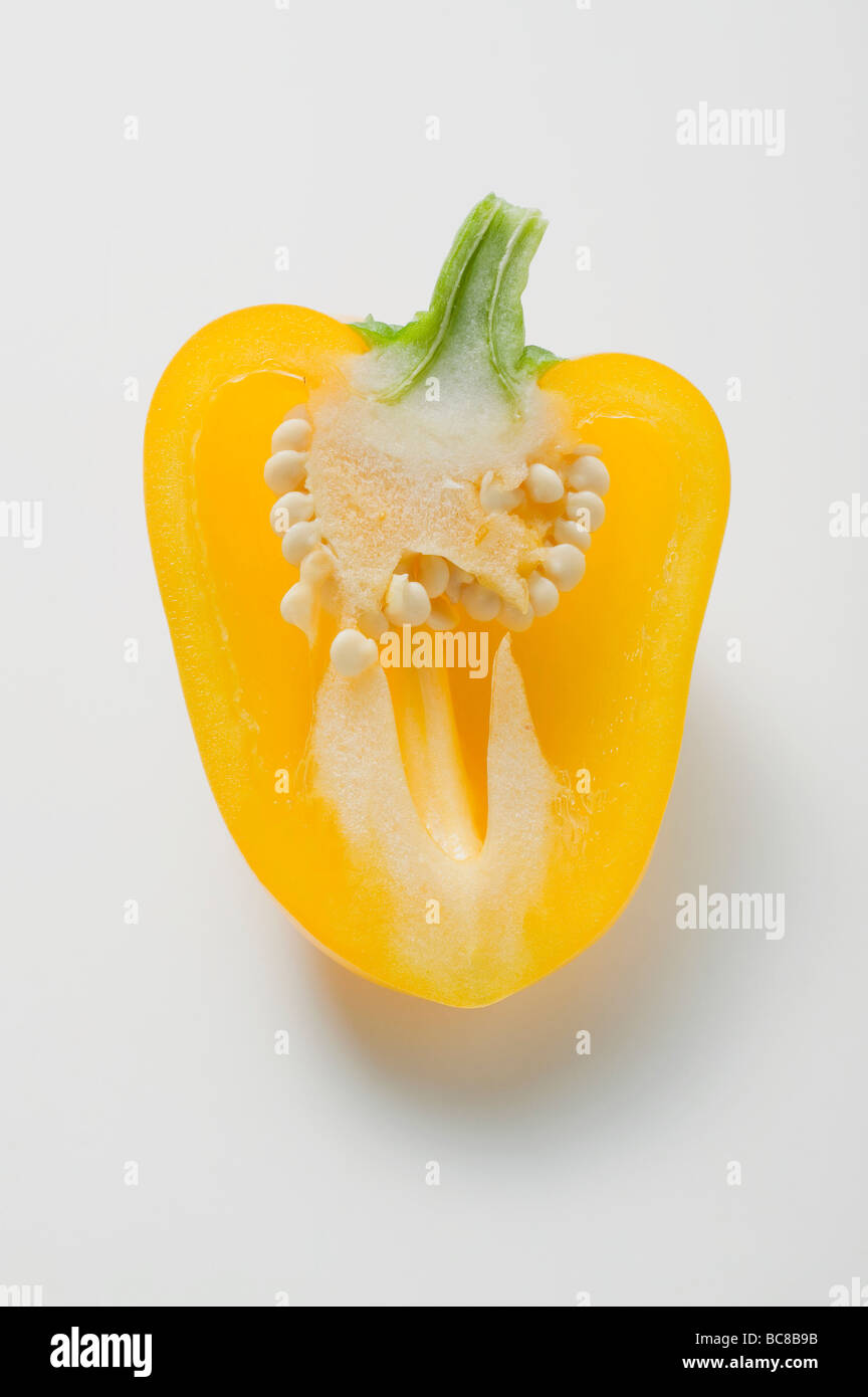Half a yellow pepper Stock Photo - Alamy