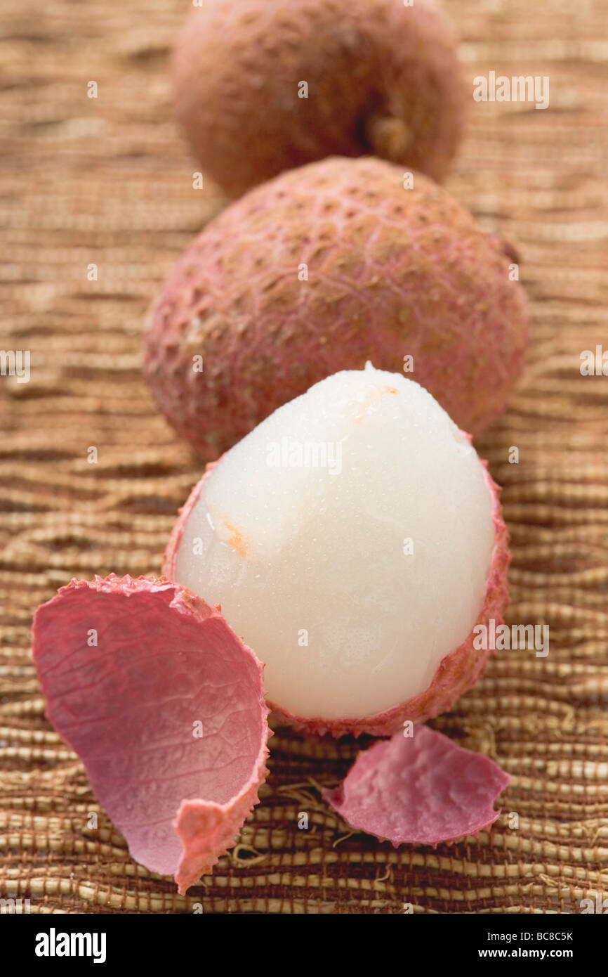Three lychees in a row hi-res stock photography and images - Alamy