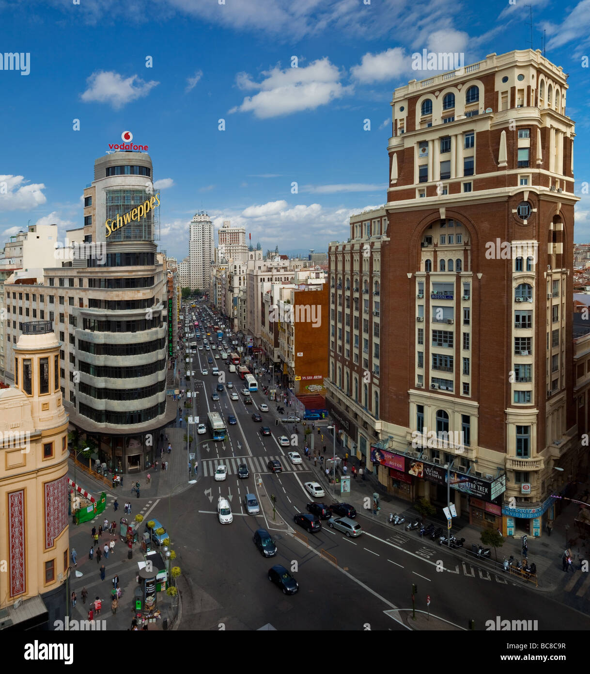 Gran Via Madrid Spain Stock Photo - Alamy