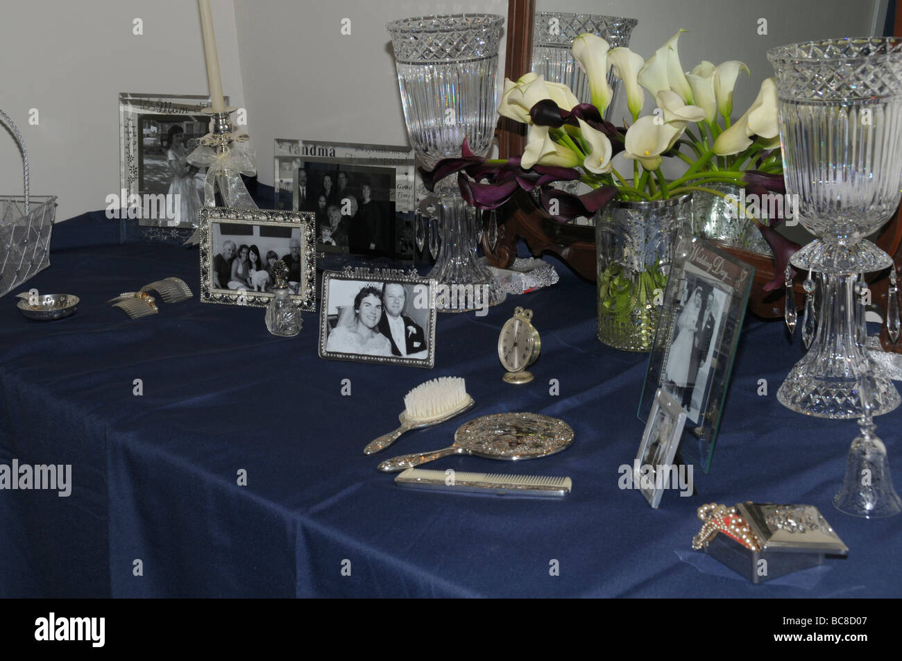 Table of memories,with memories of years past with pictures and ...